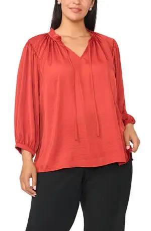 Vince Camuto Raglan Sleeve Peasant Top - Fireside