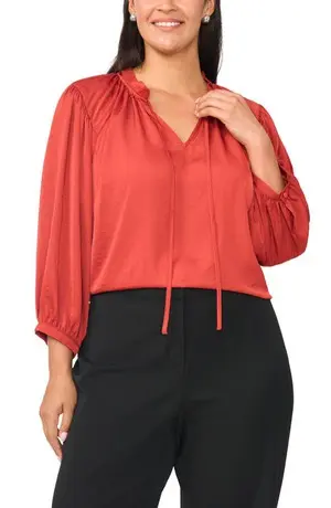 Vince Camuto Raglan Sleeve Peasant Top - Fireside