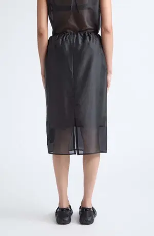 Cecilie Bahnsen Bria Embroidered Bow Silk Blend Organza Skirt
