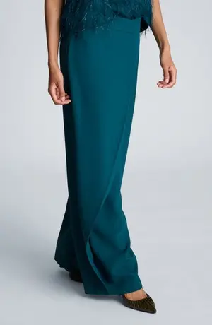 KENNETH COLE Asymmetrical Crossover Wide Leg Pants
