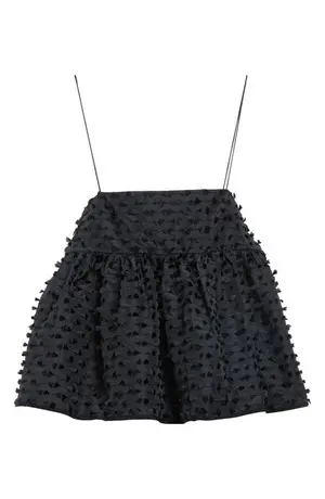 Cecilie Bahnsen Babette Embroidered Jacquard Camisole Top - Black