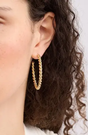Nordstrom Twisted Rope Hoop Earrings - Gold
