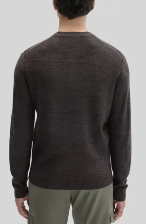 Robert Barakett Aranda Merino Wool Henley Sweater - Espresso