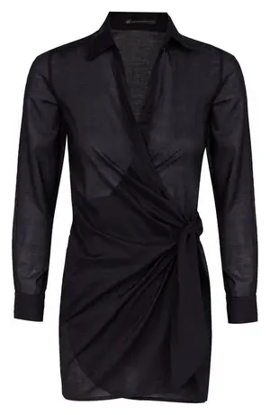 VIX PAULA HERMANNY Lia Cotton Cover-up Wrap Dress