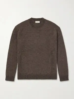 PIACENZA CASHMERE 1733 Mohair And Silk-blend Sweater - Brown