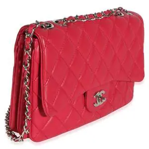 Chanel Quilted Lambskin Flap Bag - Pink