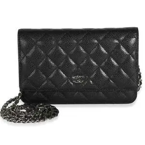 Chanel Quilted Caviar Classic Wallet On Chain