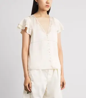 Citizens Of Humanity Lola Ruffle-sleeve Blouse