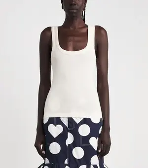 Jacquemus Cotton Ribbed Tank Top