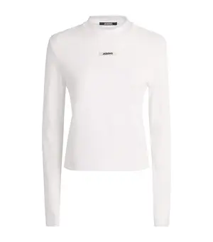 Jacquemus Logo Long-sleeve T-shirt - White