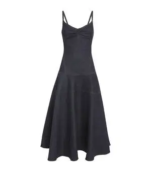Jacquemus Denim Pina Midi Dress - Navy
