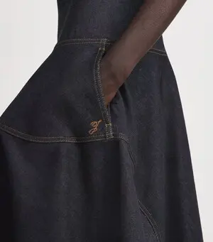 Jacquemus Denim Pina Midi Dress