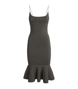 Jacquemus Knitted Pina Midi Dress - Beige