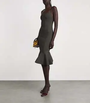Jacquemus Pina Knit Midi Dress - Beige