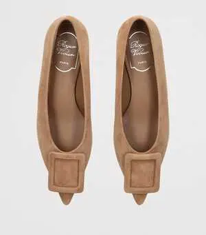 ROGER VIVIER Suede Viv In The City Ballet Flats