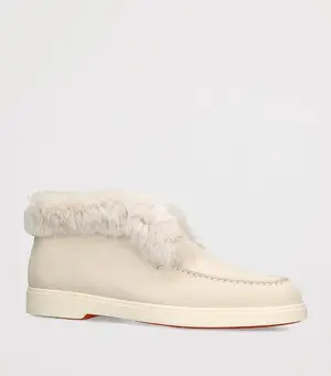 Santoni Suede Hadeel Ankle Boots