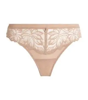 Wacoal Lace-trim Abéllia Tanga - Beige