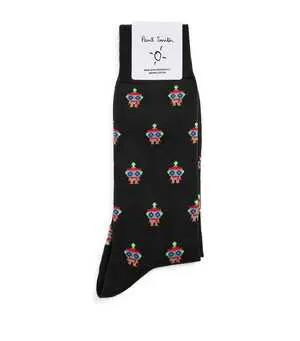 Paul Smith Jacquard Robot Socks - Grey
