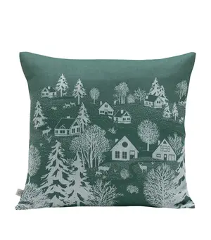 LE JACQUARD FRANÇAIS Cotton Sous Les Étoiles Cushion - Green