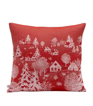 LE JACQUARD FRANÇAIS Cotton Sous Les Étoiles Cushion - Red