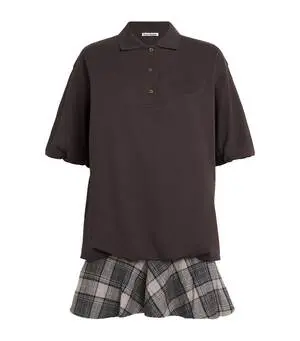 Acne Studios Layered Polo Shirt Midi Dress