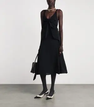 Acne Studios Silk Bow-detail Midi Dress