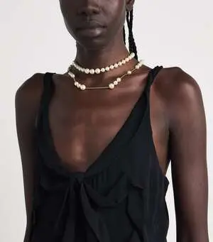 Acne Studios Silk Bow-detail Midi Dress