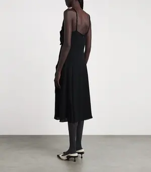 Acne Studios Silk Bow-detail Midi Dress