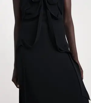 Acne Studios Silk Bow-detail Midi Dress