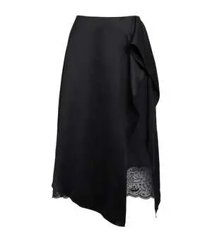 Acne Studios Satin Layered Midi Skirt