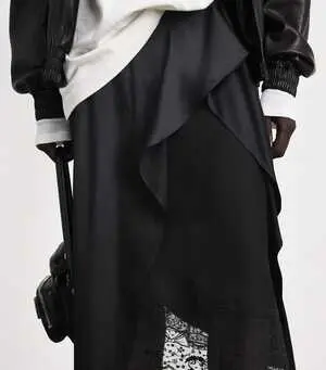 Acne Studios Satin Layered Midi Skirt