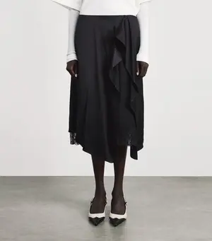 Acne Studios Satin Layered Midi Skirt
