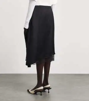 Acne Studios Satin Layered Midi Skirt