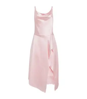 Acne Studios Satin Layered Midi Dress