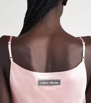Acne Studios Satin Layered Midi Dress