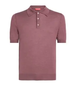 Isaia Cashmere-silk Polo Shirt - Pink