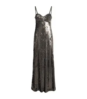 L'Agence Sequin Sayla Gown - Green