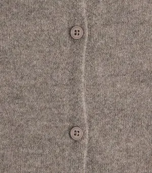 ST. AGNI Asymmetrical Cashmere Cardigan With Belted Waist - Brown
