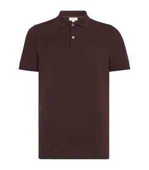Sunspel Supima Cotton Polo Shirt - Brown