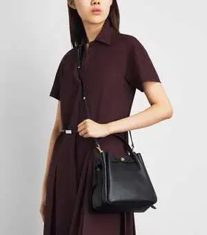 Tory Burch Leather Romy Bucket Bag