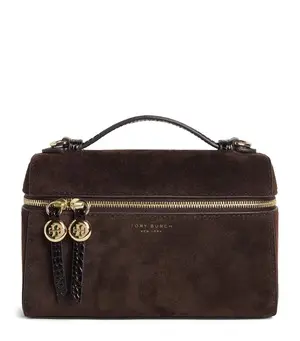 Tory Burch Suede Romy Clutch Bag