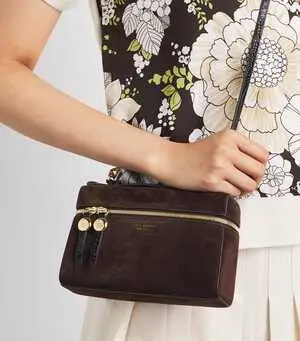 Tory Burch Suede Romy Clutch Bag