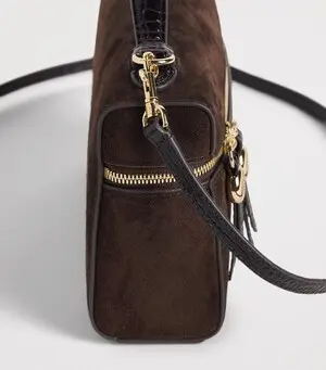 Tory Burch Suede Romy Clutch Bag