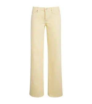 FRAME Pixie Wide-leg Jeans - Yellow