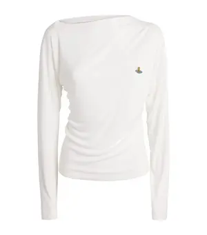 VIVIENNE WESTWOOD Asymmetric Hebo Long-sleeve T-shirt - White