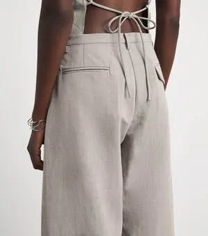 ST. AGNI Wool-blend Fine Band Balloon Trousers