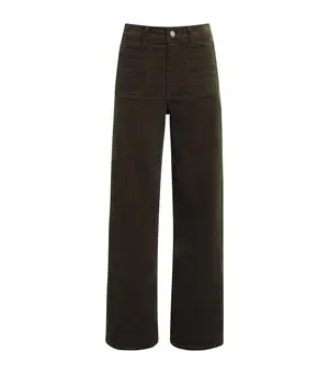 FRAME Le Slim Palazzo Corduroy Wide-leg Jeans