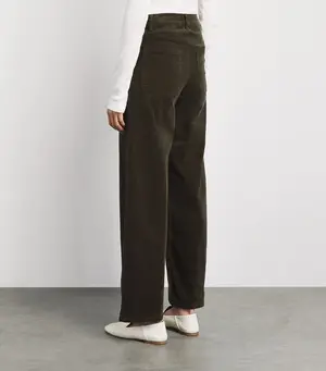 FRAME Le Slim Palazzo Corduroy Wide-leg Jeans