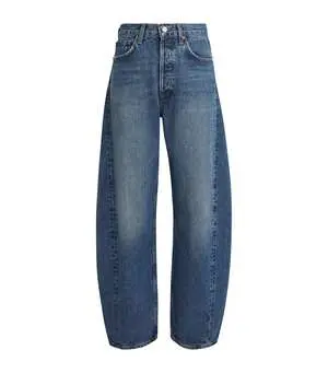 AGOLDE Luna Pierced Tapered Jeans - Blue