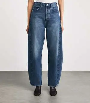 AGOLDE Luna Pierced Tapered Jeans - Blue